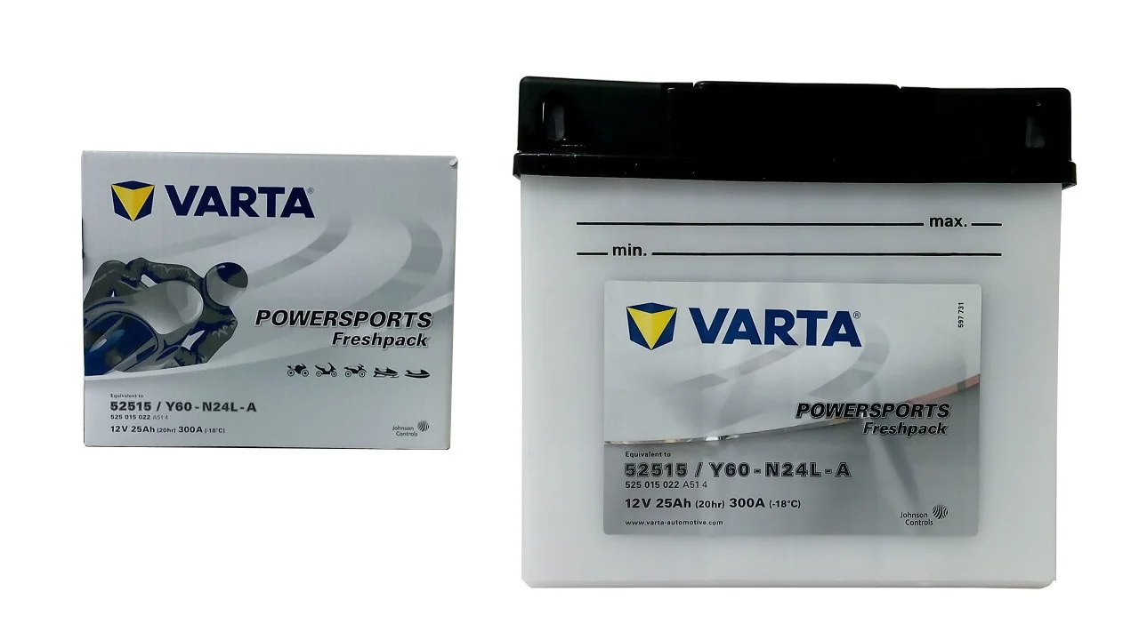 Akumulator VARTA Motocyklowy Y60-N24L-A 12V 25Ah 300A : Centrum ...