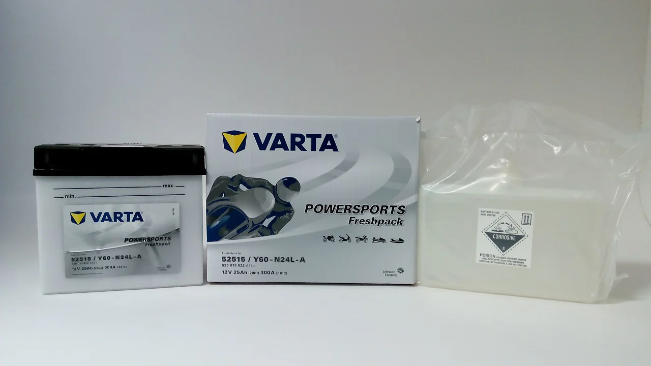 Akumulator VARTA Motocyklowy Y60-N24L-A 12V 25Ah 300A : Centrum ...